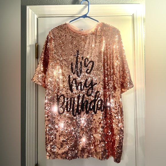 Dresses | Sparkly Tshirt Dress For A Birthday Reads Its My Birthday ...